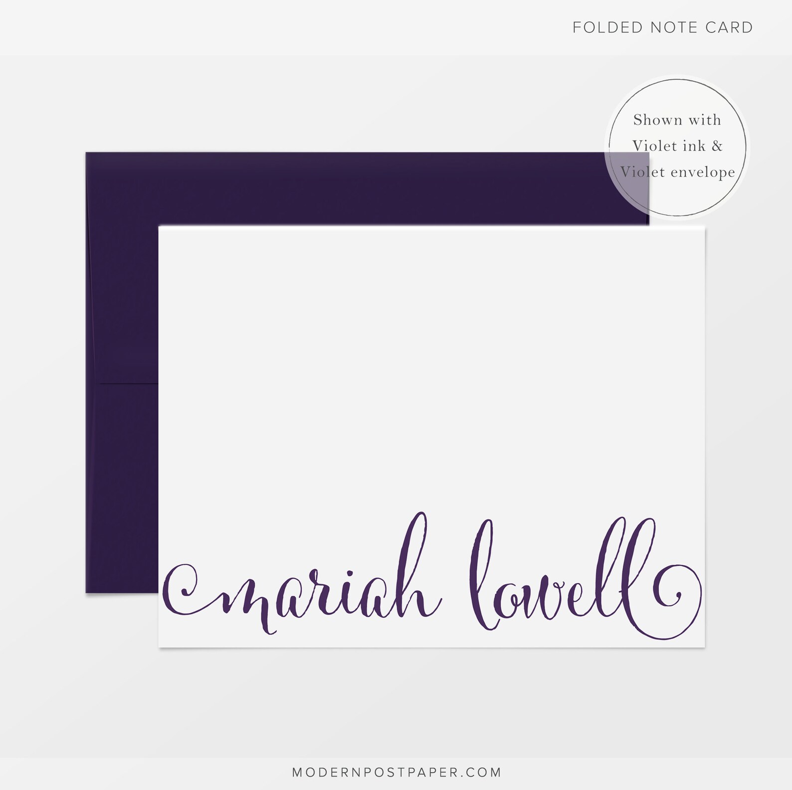 Personalized Thank You Notecards • Whimsy Script • Folded Note Cards With Envelopes ...