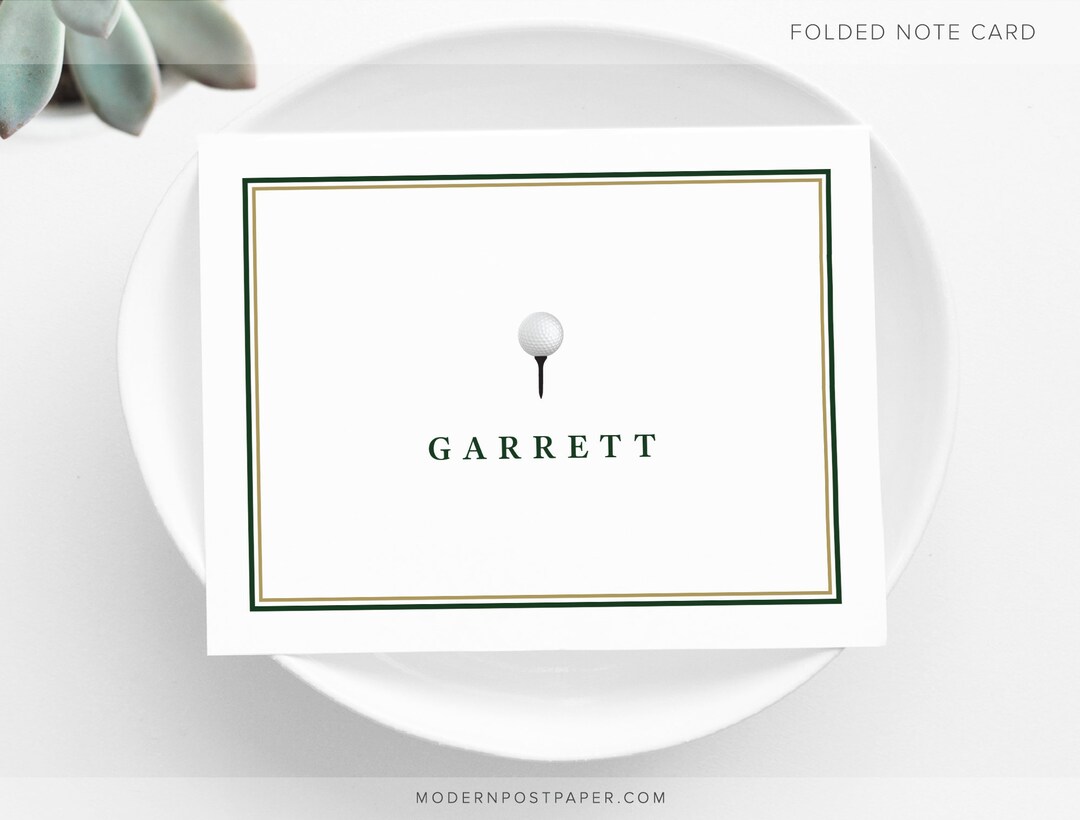 Personalized Stationery • Good Sport GOLF • Folded Golf Note Cards ...