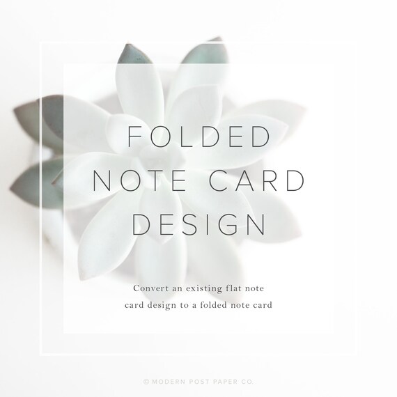 FOLDED Note Card Design | Etsy