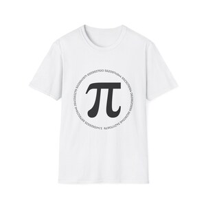Pi Symbol and Digits Graphic Tee - Math Enthusiast & Geeky Gift for Pi ...