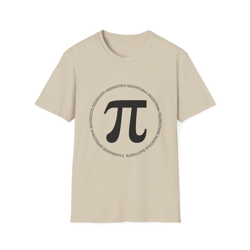 Pi Symbol and Digits Graphic Tee - Math Enthusiast & Geeky Gift for Pi ...