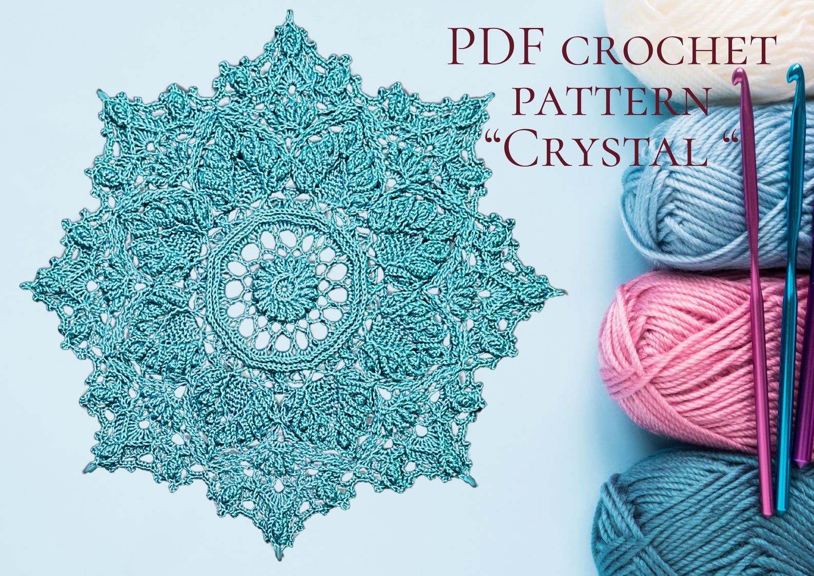 Crystal Crochet Doily Pattern — Textured 3D Mandala PDF - Etsy