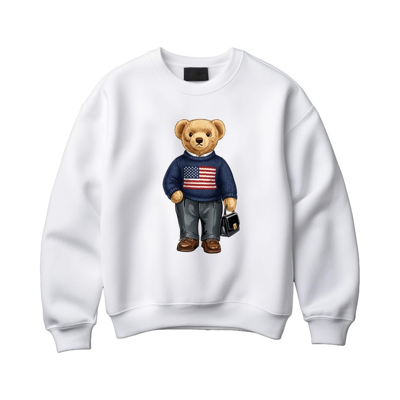 Elegante diseño de oso Ralph Lauren Polo con la bandera de EE. UU. en ...