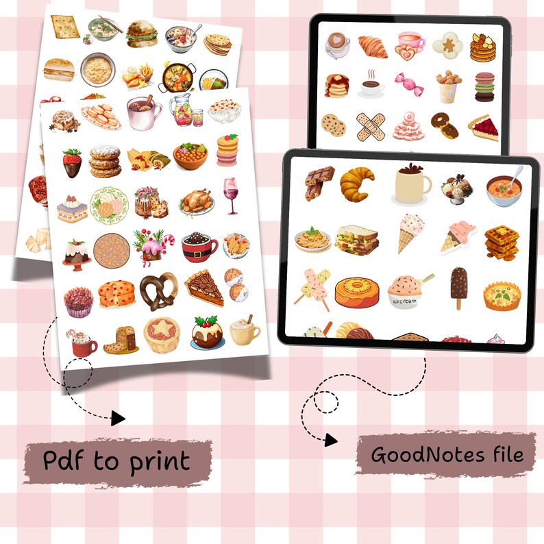 Food Digital Stickers for Meal Planner | 500+ Meal Planning Stickers ...