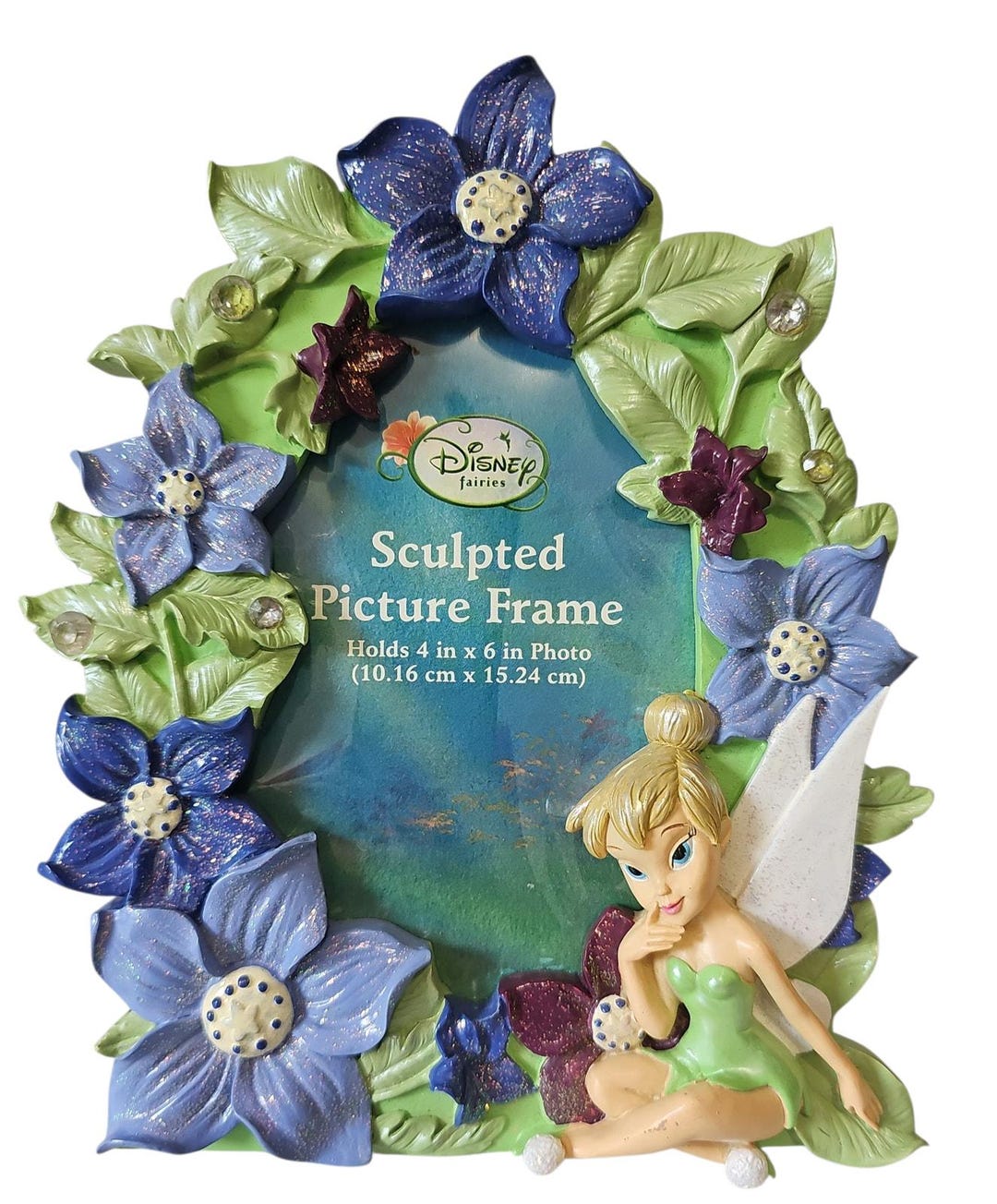 Disney Fairies Tinkerbell Picture Frame Sculped 3D Flower 4x6 Photo ...