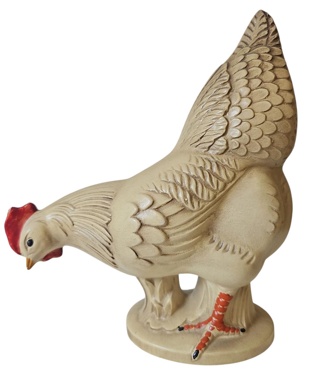 Vintage Royal Haeger Ceramic Hen Chicken Statue 613 Beige USA Pottery ...
