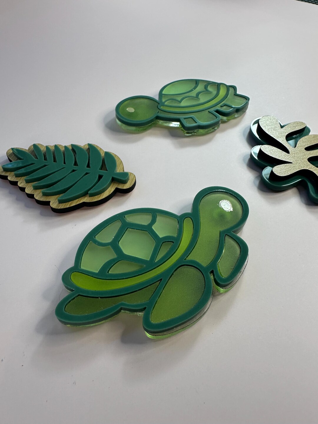 Sea Turtle Magnet Set, Coastal Decor, Ocean Animal Magnets, Set of 4 ...