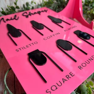 Nail Shapes Sign, Salon Decor, Custom Nail Salon Nail Shape Sign, Nail ...