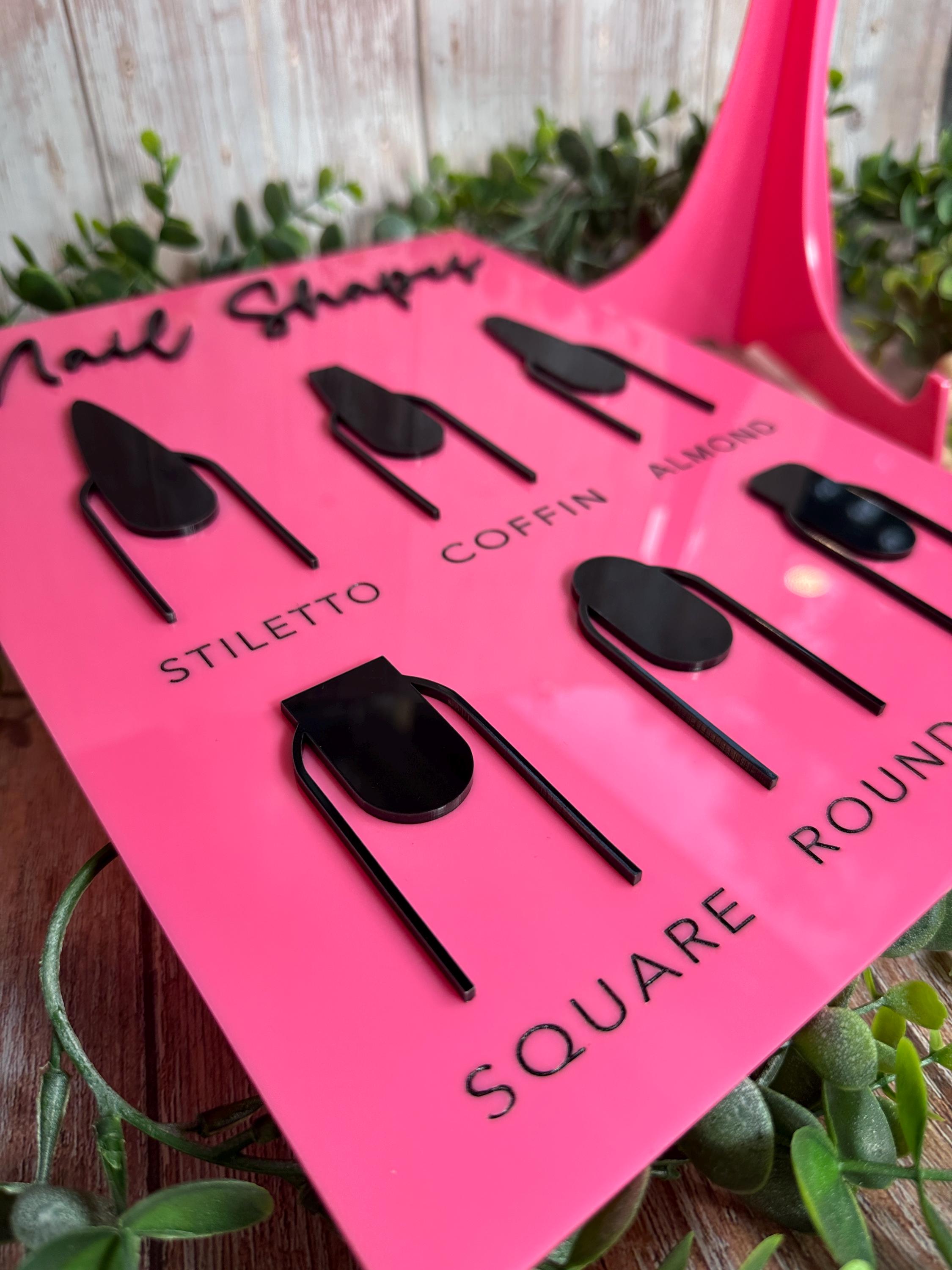 Nail Shapes Sign, Salon Decor, Custom Nail Salon Nail Shape Sign, Nail ...