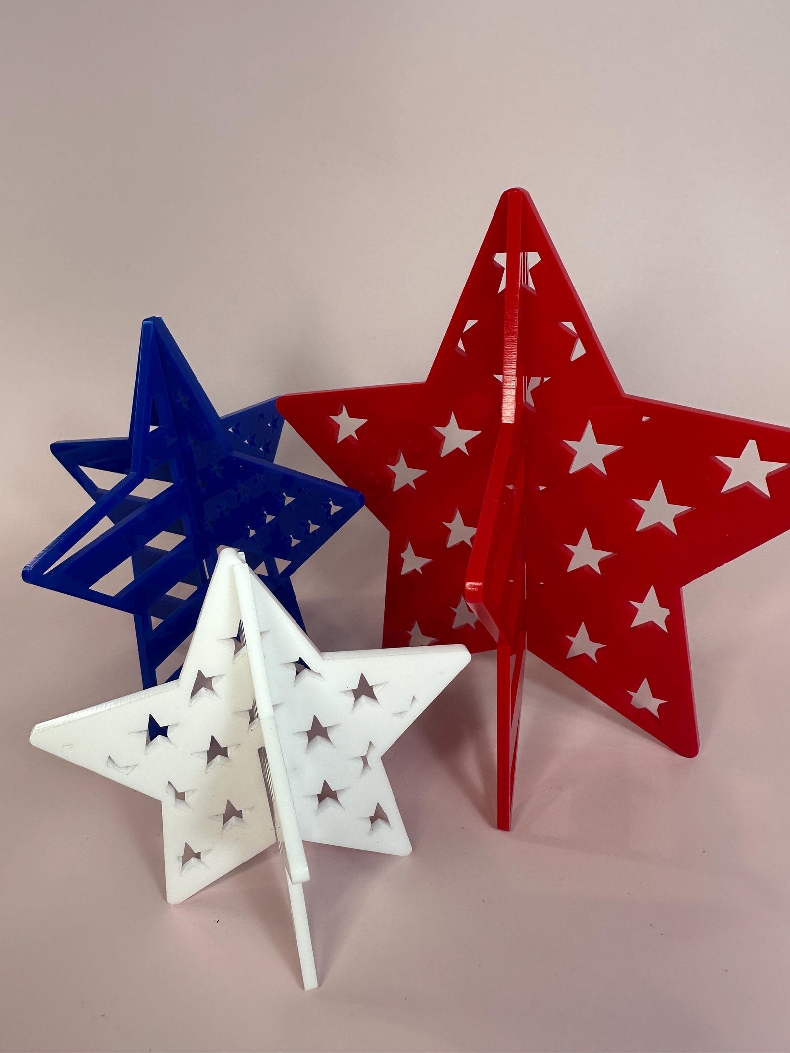 Red White & Blue Decor, Red White Blue Acrylic Stars, Patriotic Decor ...