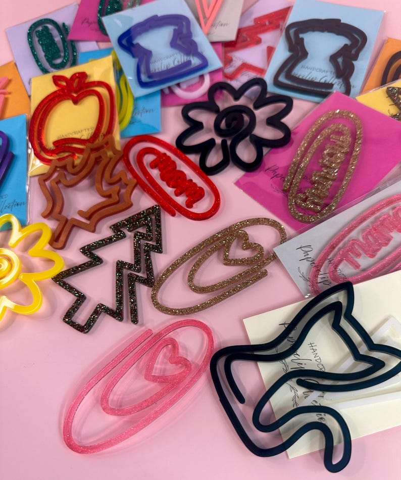 Jumbo Acrylic Paperclip, Fun & Functional Clip for Planners, Books and ...
