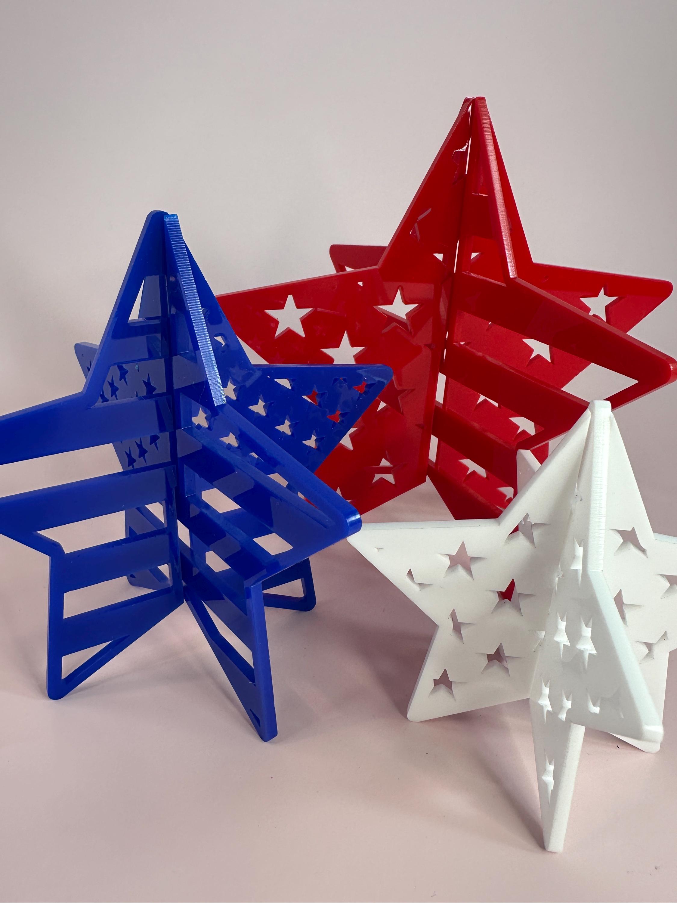 Red White & Blue Decor, Red White Blue Acrylic Stars, Patriotic Decor ...