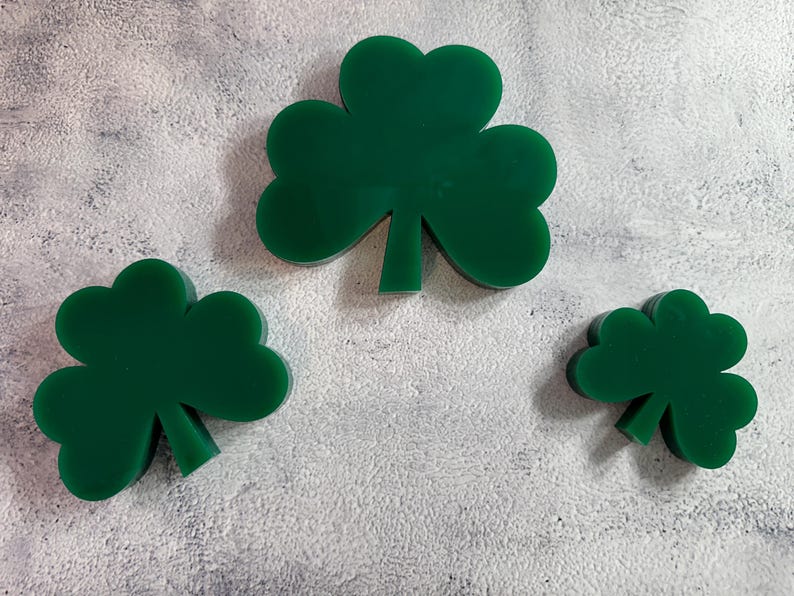 Shamrock Table Decor - St. Patrick’s Day Acrylic Shamrocks, Set of 3 - Etsy