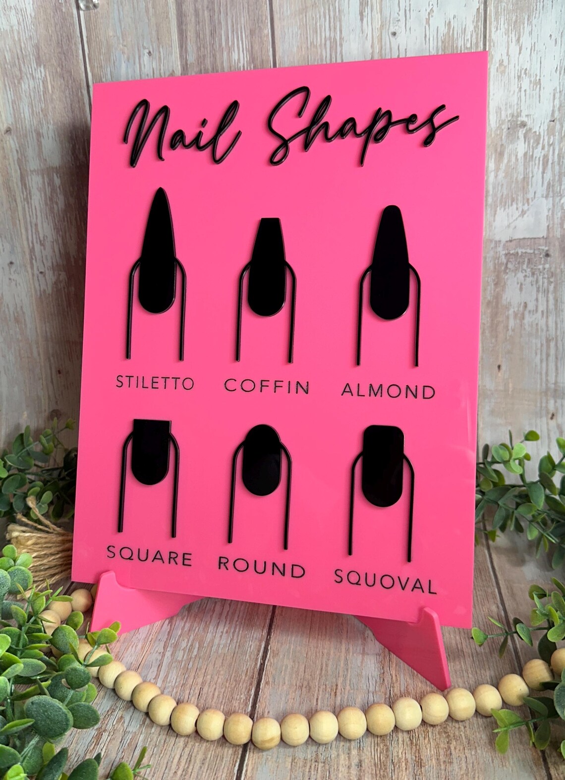 Nail Shapes Sign, Salon Decor, Custom Nail Salon Nail Shape Sign, Nail ...