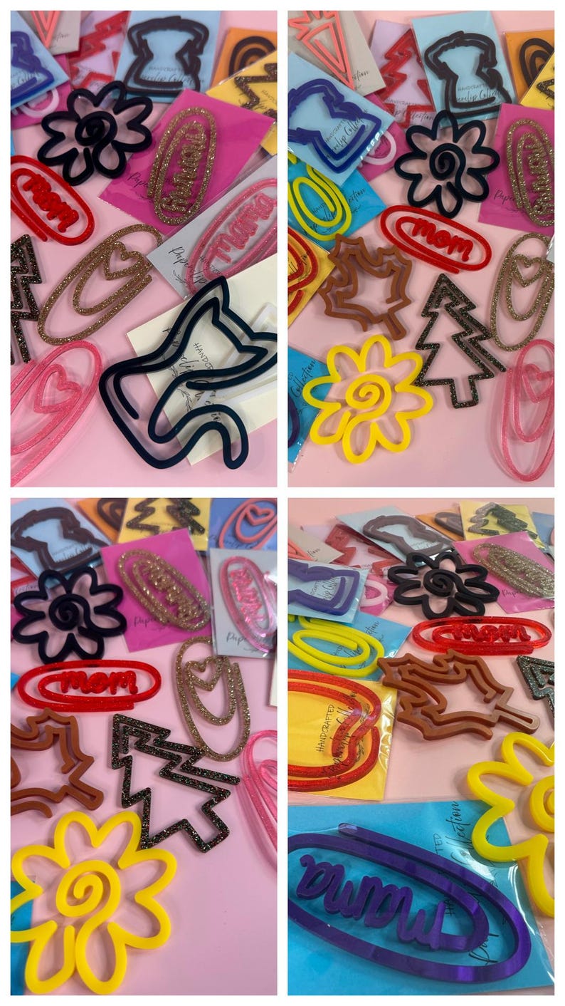 Jumbo Acrylic Paperclip, Fun & Functional Clip for Planners, Books and ...