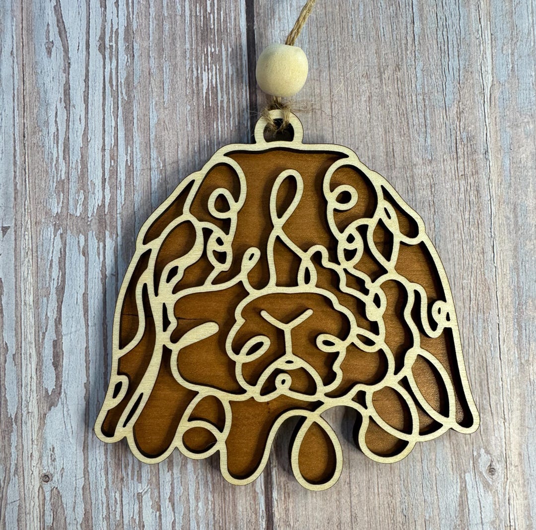 Lop Rabbit Line Art Ornament: Rustic Farmhouse Decor - Etsy