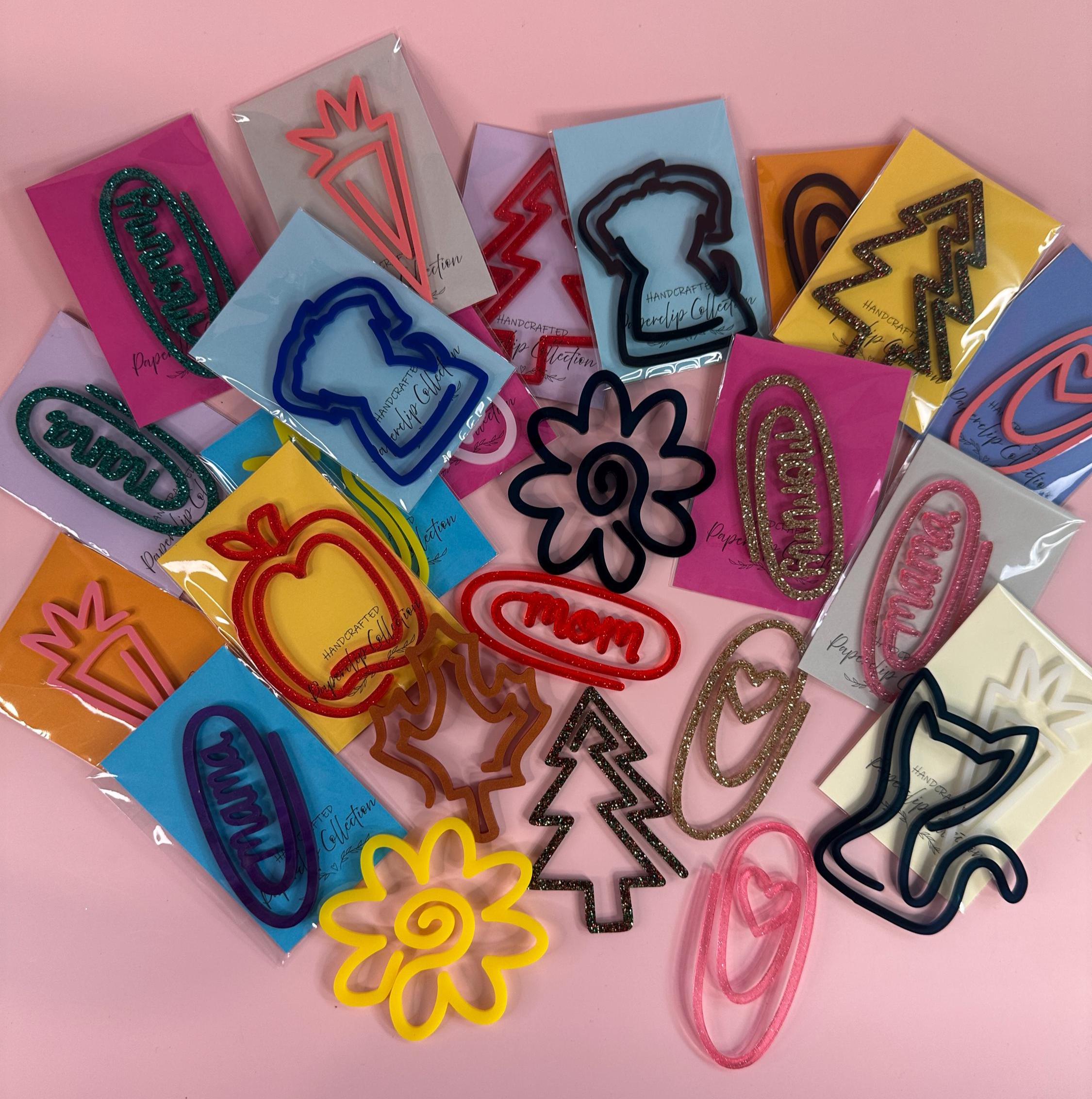 Jumbo Acrylic Paperclip, Fun & Functional Clip for Planners, Books and ...