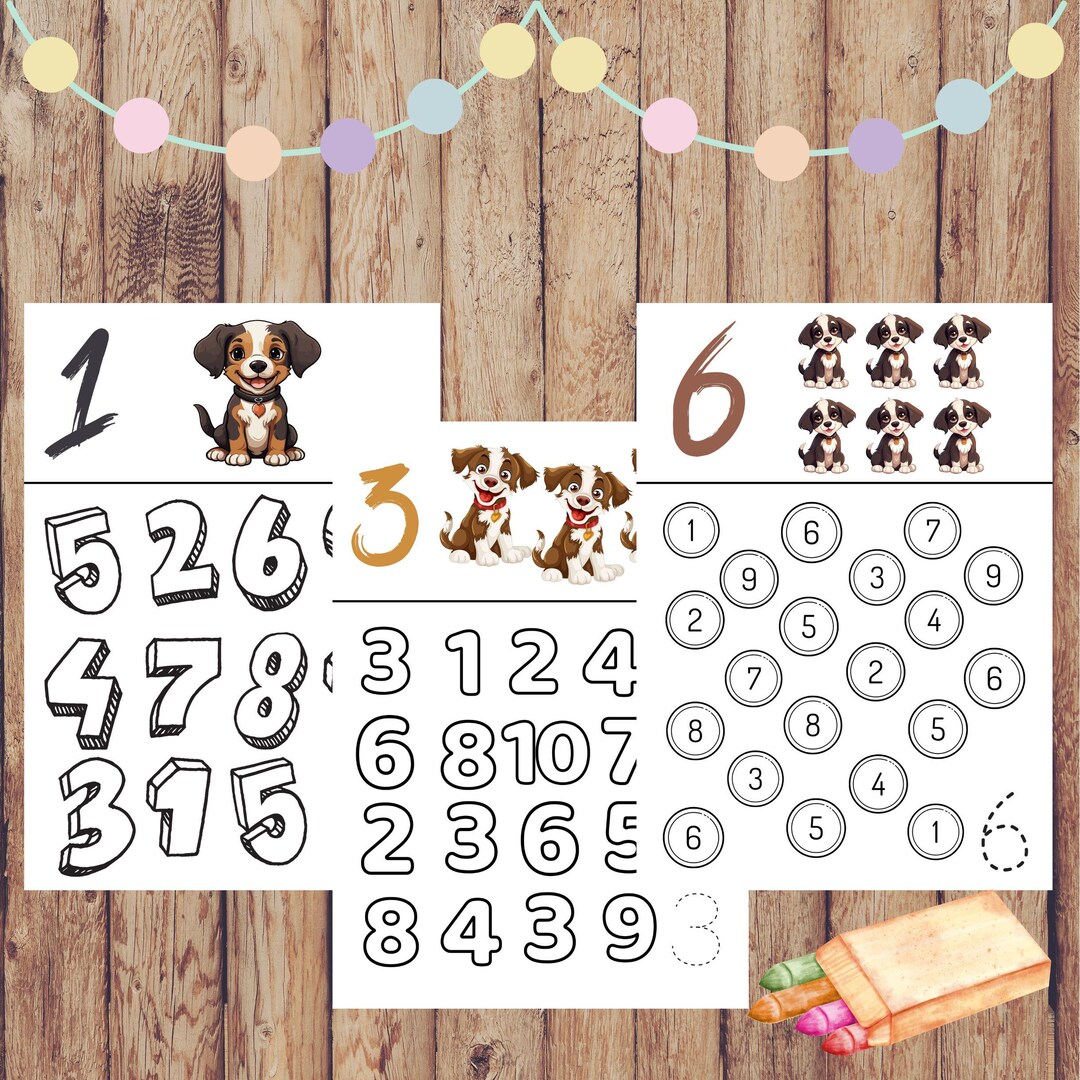Find and Color Numbers 1-10 Worksheets, Early Math Skills, Kindergarten ...