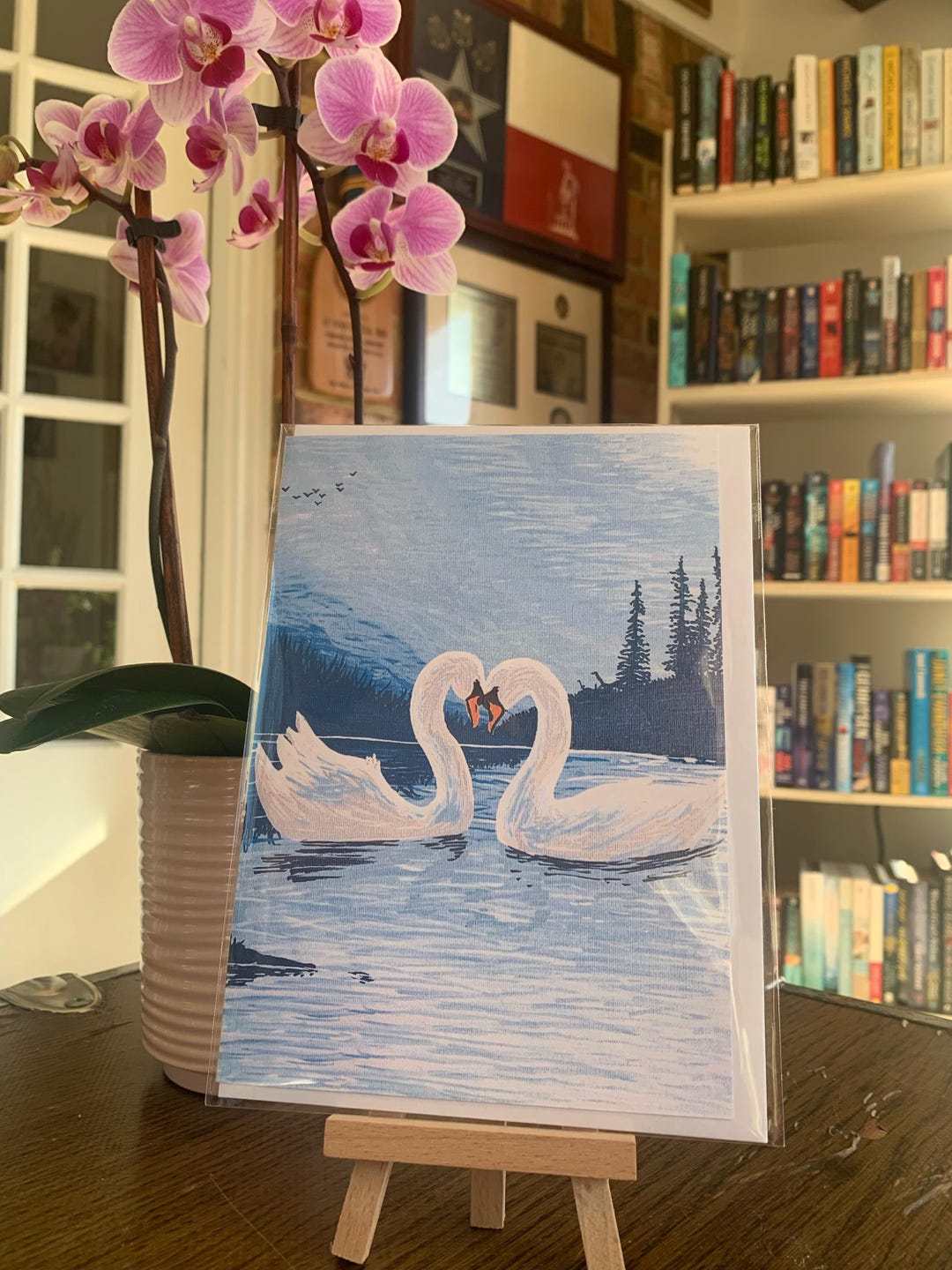 Swan Greeting Cards - Etsy