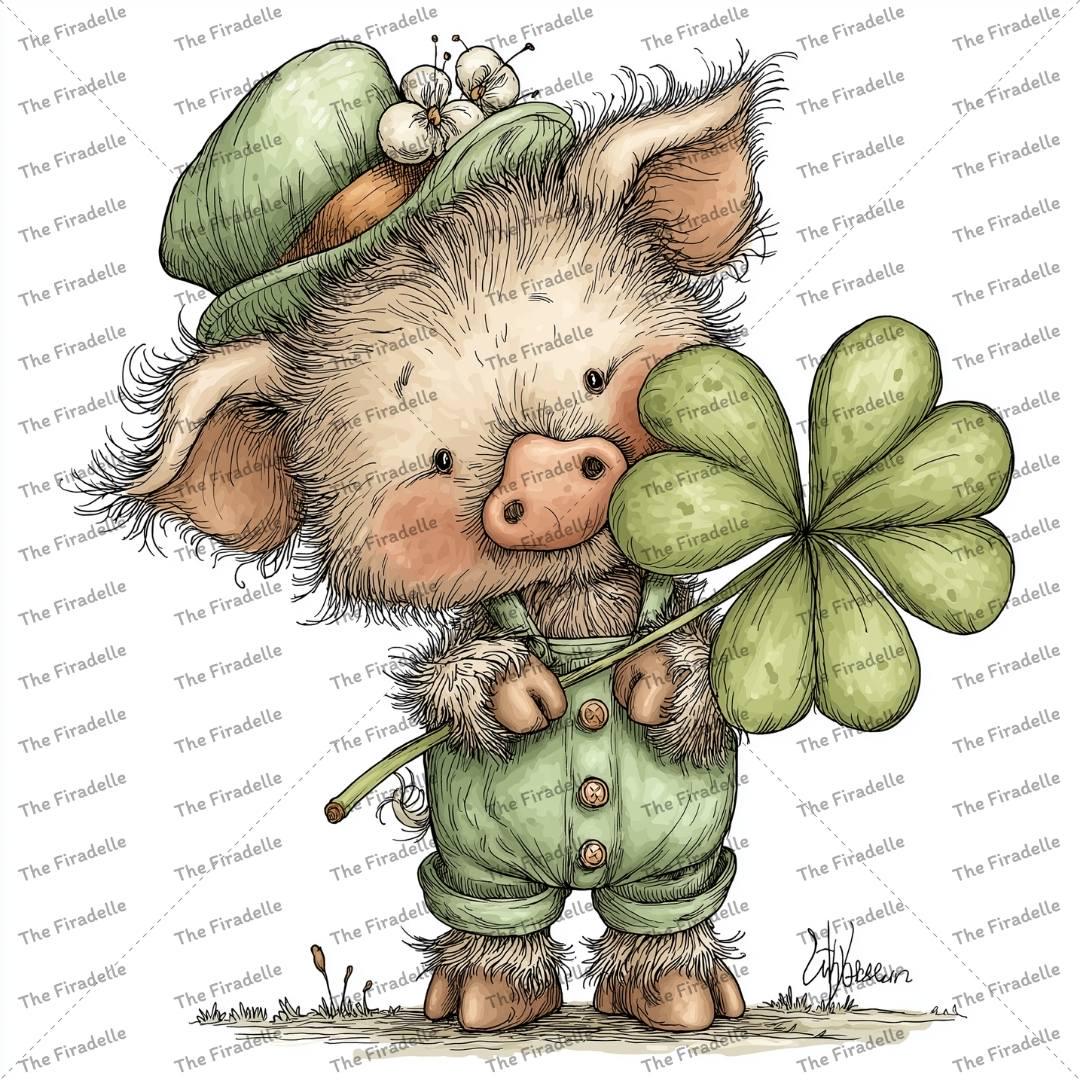 St. Patrick's Day Farm Animal Clipart – 34 Whimsical PNG Bundle ...
