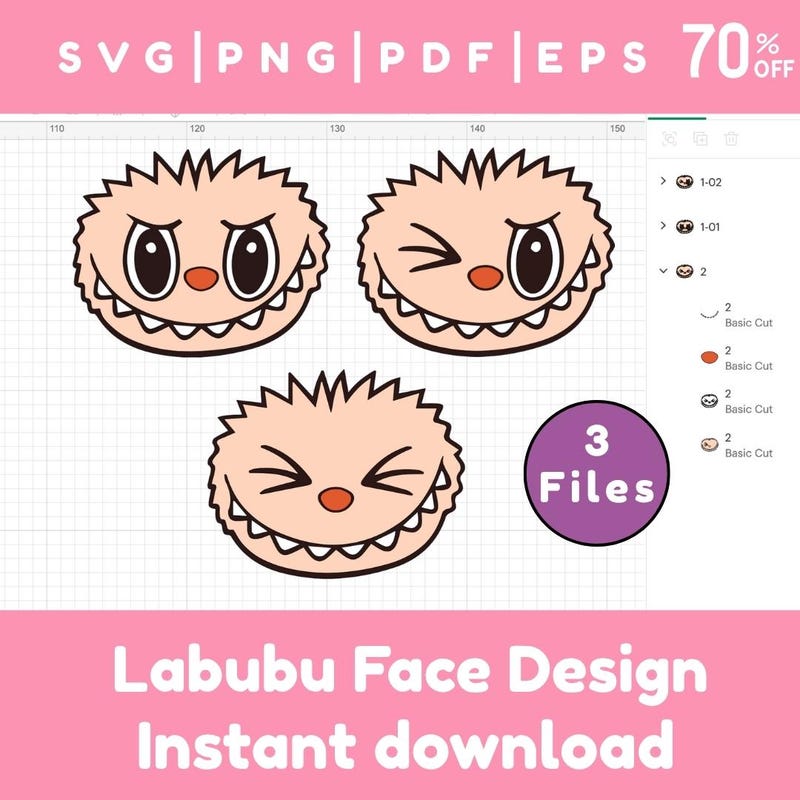 Labubu Face Silhouette - Etsy