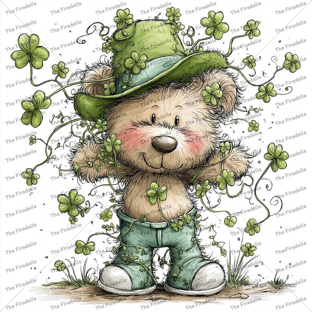 St. Patrick's Day Teddy Bear Clipart – 35 Whimsical Lucky Bear PNG ...