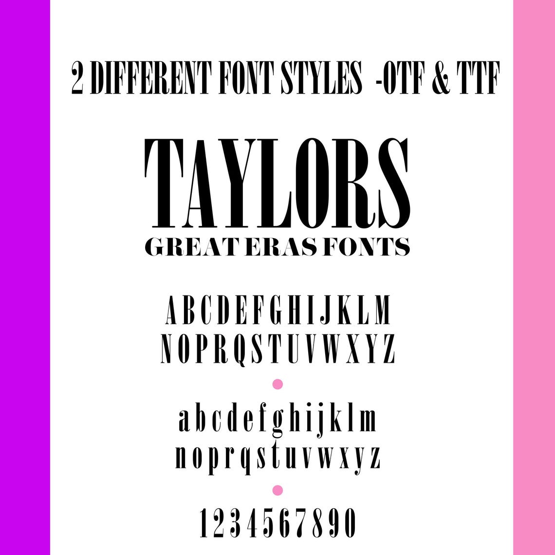 Eras Font Bundle, Taylors Font, Cricut Canva TTF OTF File (digital ...