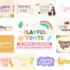 Bloom Bubble Font Procreate, Cute Fonts for Cricut, Font Bundle for ...