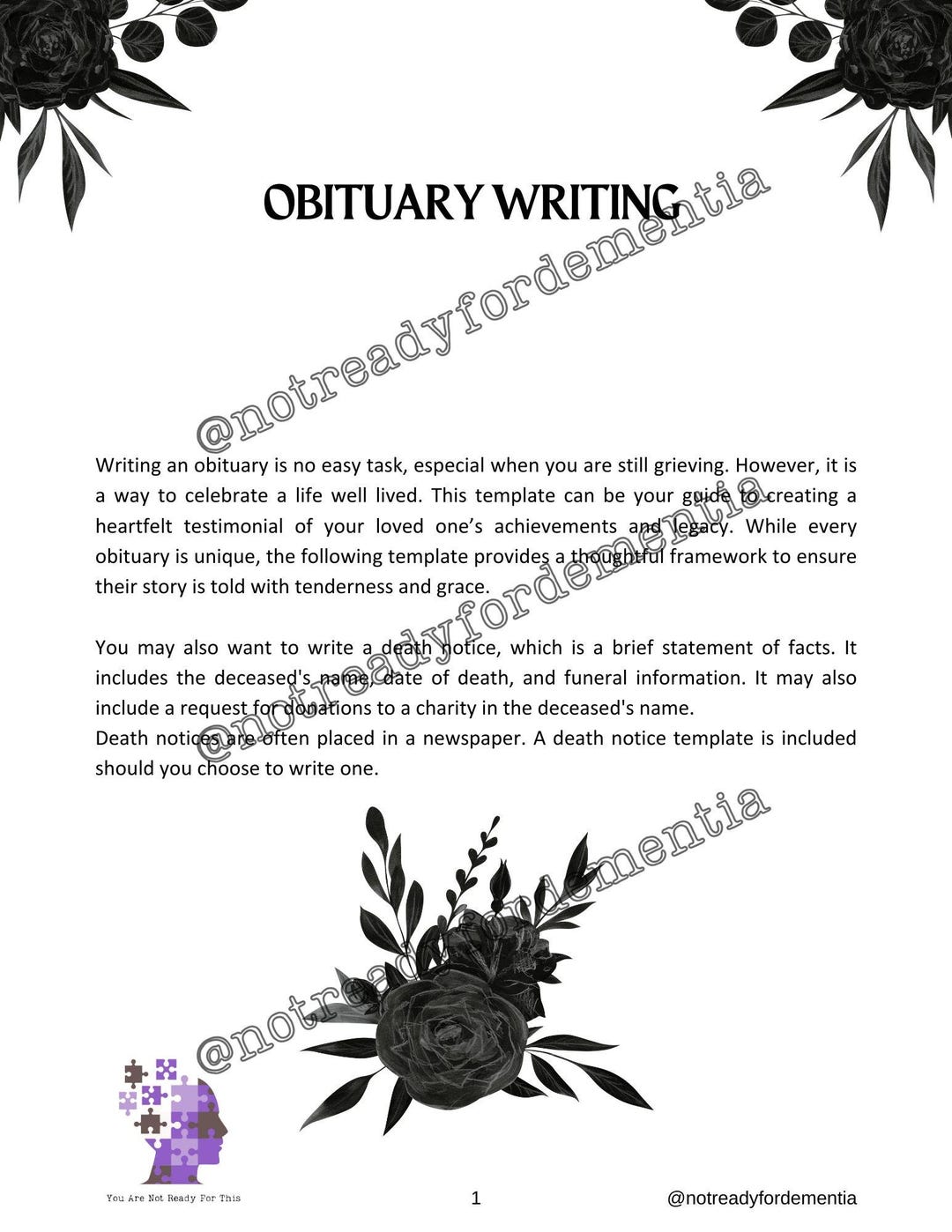 Obituary Template - Obituary Planning - Obituary Template PDF - Fill in ...
