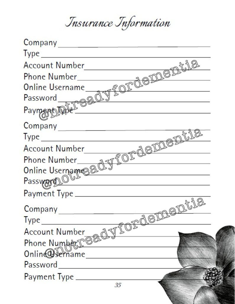 Printable Death Planner End of Life Printable Planner Estate Printable ...