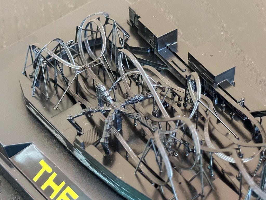 THE SMILER Mini Roller Coaster Model Diorama With Display Case Alton ...