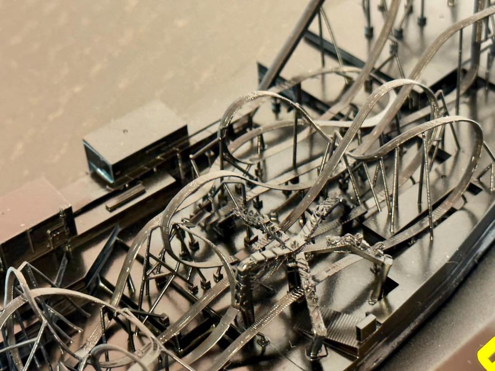 THE SMILER Mini Roller Coaster Model Diorama With Display Case Alton ...