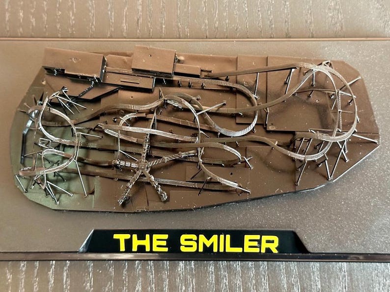 THE SMILER Mini Roller Coaster Model Diorama With Display Case Alton ...