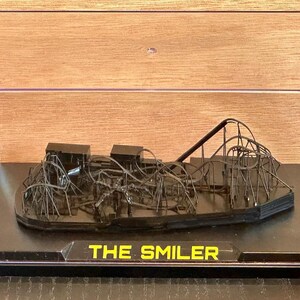 THE SMILER Mini Roller Coaster Model Diorama With Display Case Alton ...