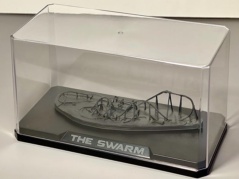 THE SWARM Mini Roller Coaster Model Diorama With Display Case Thorpe Park - Etsy
