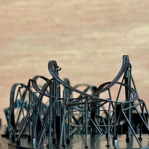 THE SMILER Mini Roller Coaster Model Diorama With Display Case Alton ...