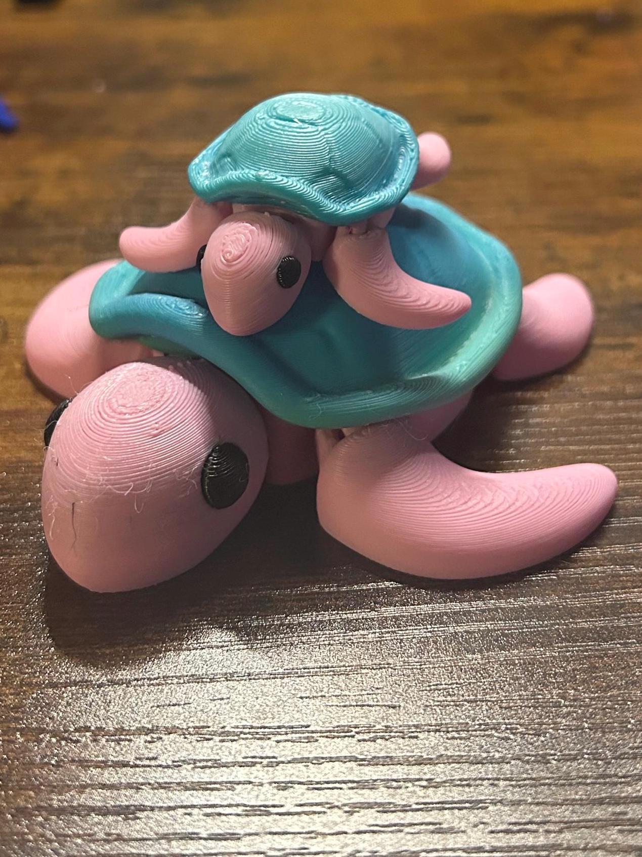Articulating Sea Turtle – 3D Printed in Multiple Colors | Fidget Toy or ...