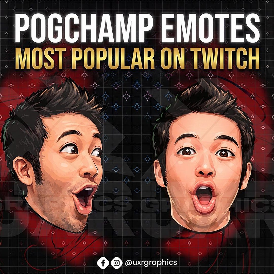 Pogchamp Emotes Pack | Custom Streamer Emotes (digital Download) - Etsy