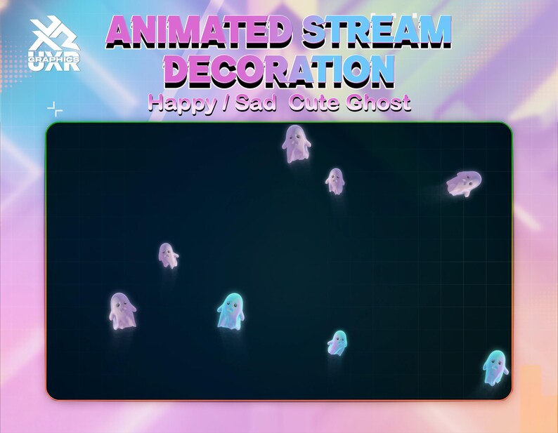 Animated Ghost Stream Overlay | Cozy Spooky Decoration (digital ...