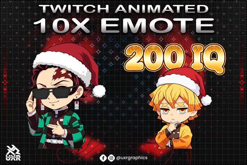 Animated Anime Twitch Emotes for Streamers | 10 Kawaii Chibi Demon ...