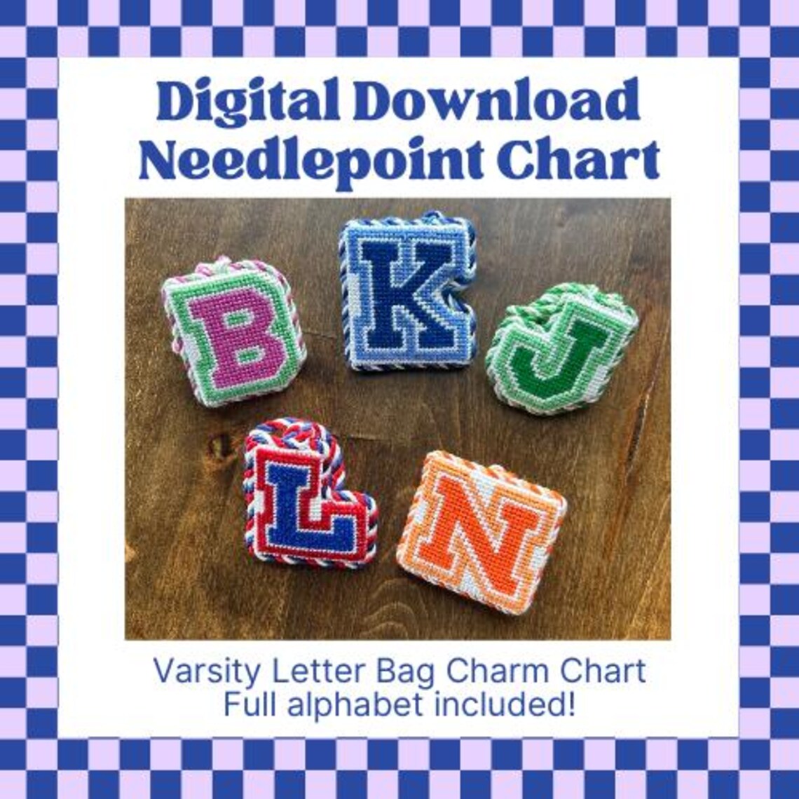 Varsity Letters Needlepoint Chart - Etsy