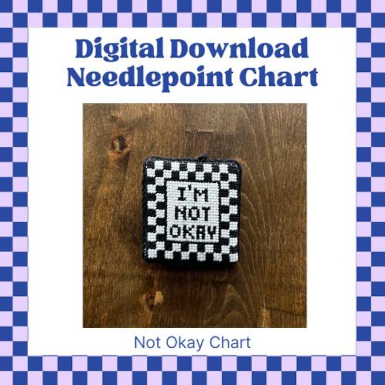 Not Okay Needlepoint Chart - Etsy
