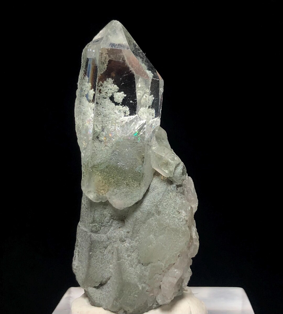 Cristal de quartz de chlore arc-en-ciel | Quartz clair naturel du ...