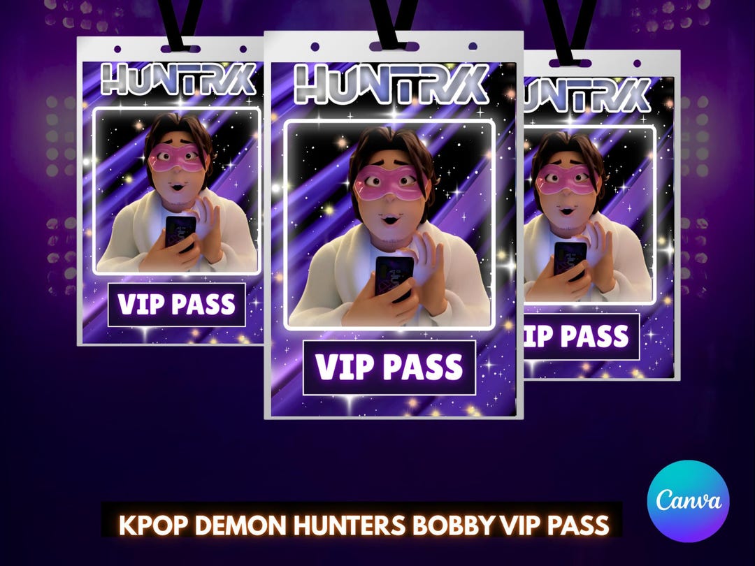 Kpop Demon Hunters Bobby VIP Pass | Bobby Huntrix Manger ID Badge ...