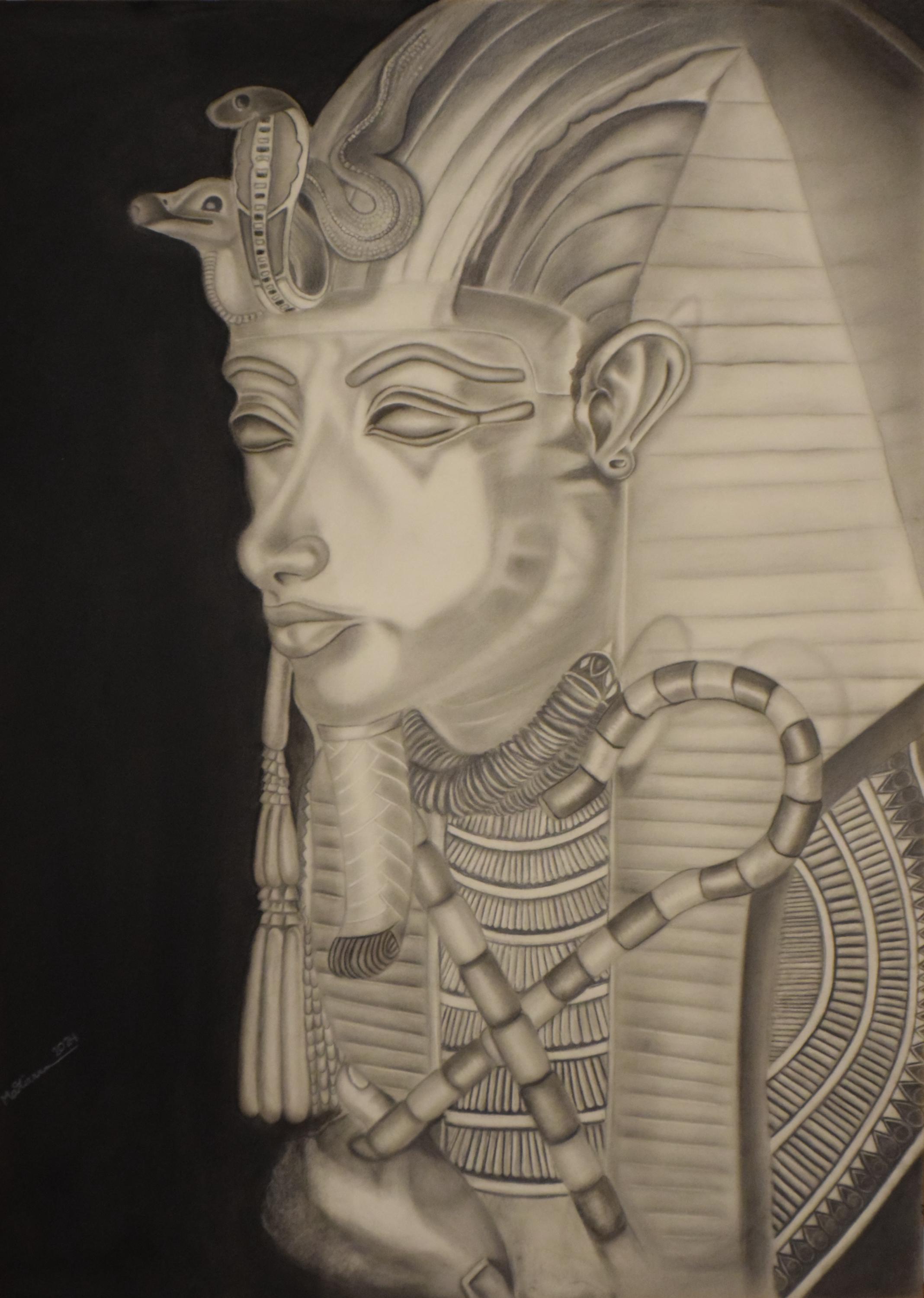 Tutankhamun Handmade Drawing - Etsy