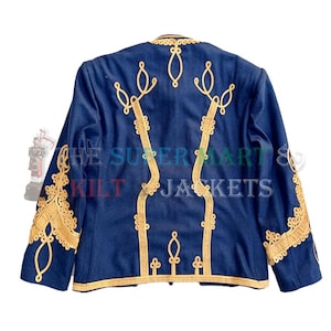 Men's Blue Napoleonic Hussar Pelisse Jacket – Military Style Uniform ...