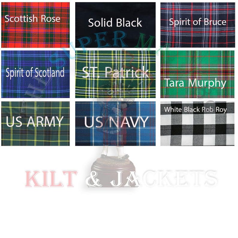 Handmade Scottish US Marine Corps Tartan Kilt: 8-yard Highland Kilt ...