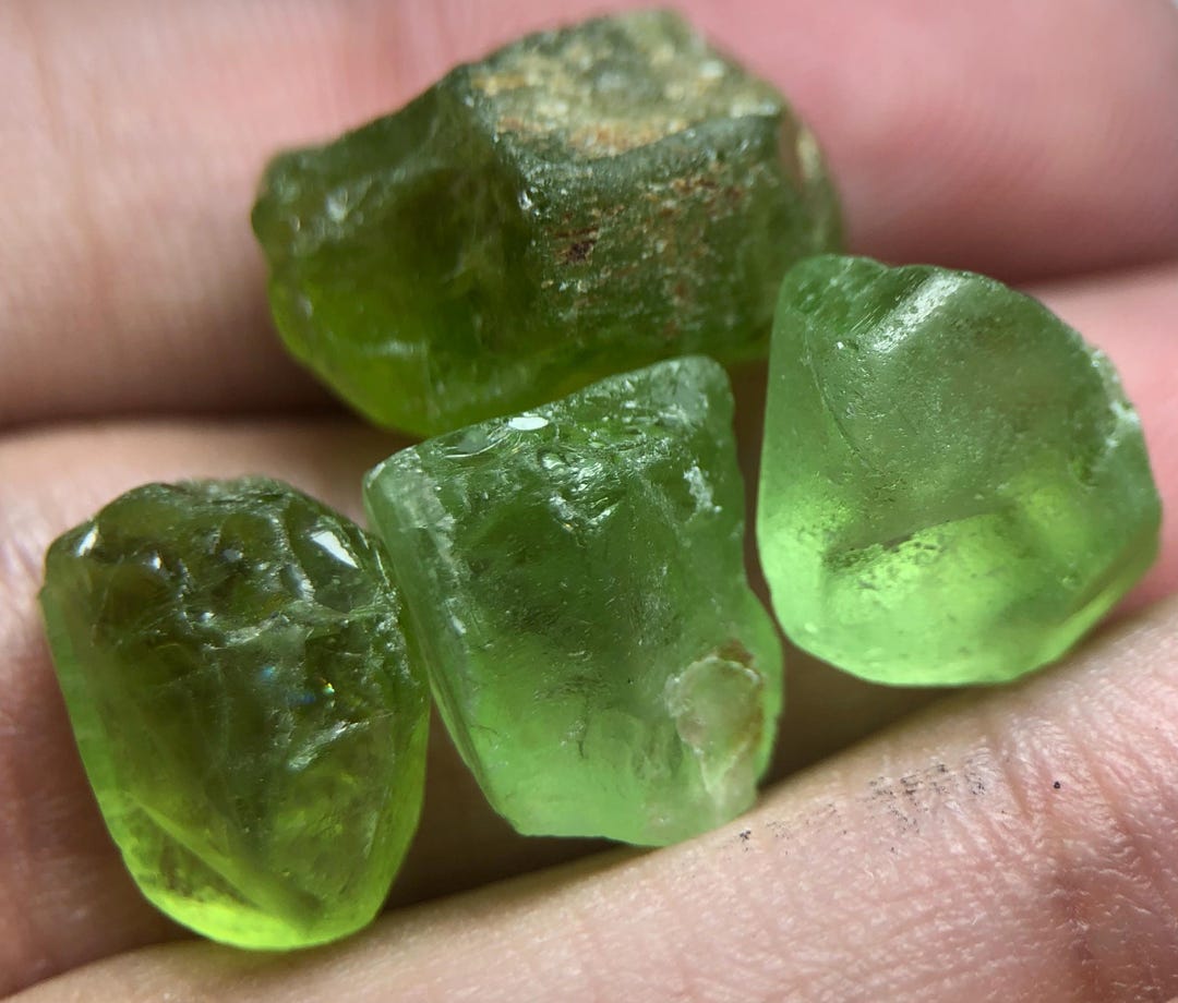 Natural Rough Peridot 44.90 Ct (4 Pieces) From Pakistan – SI Clarity ...