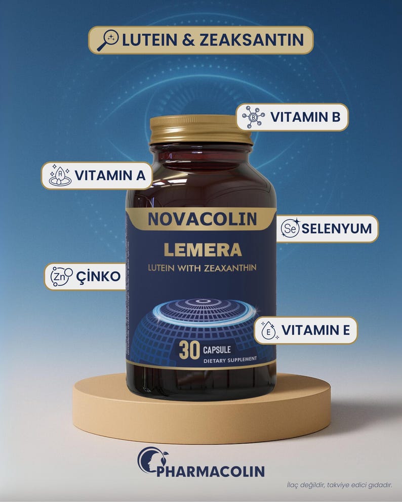 Novacolin Lemera 30 Capsules Lutein Zeaxanthin Blue Light Defense - Etsy