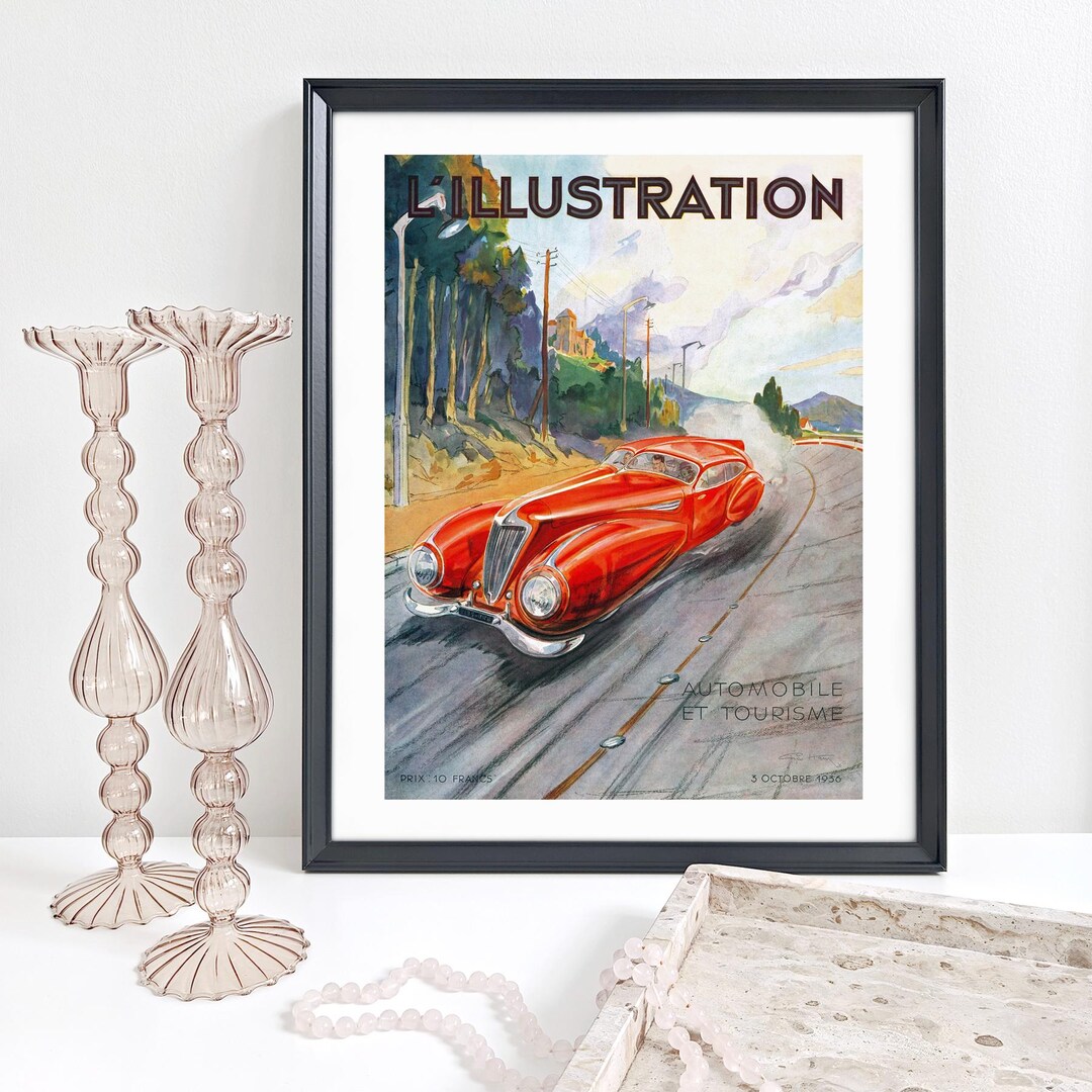 Automobile Et Tourisme by Geo Ham 1936, L'illustration Magazine Cover ...
